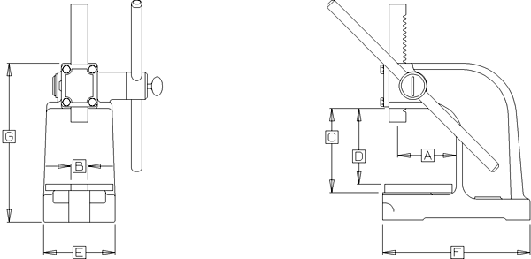 DAKE Arbor Presses - Single Leverage