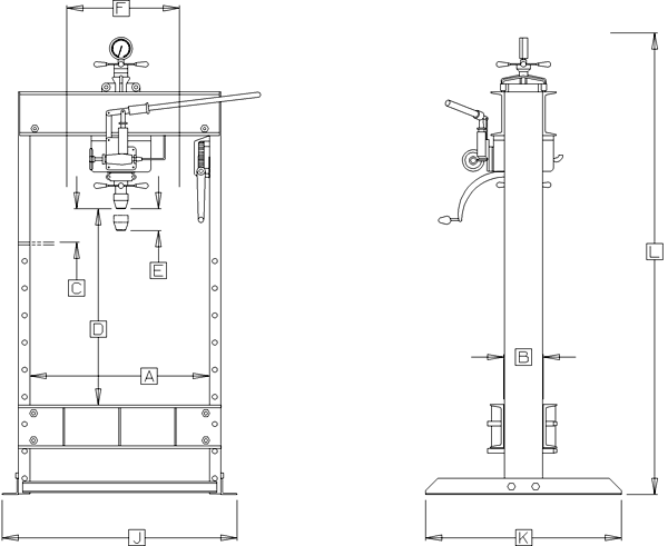 DAKE Hand Operated Presses