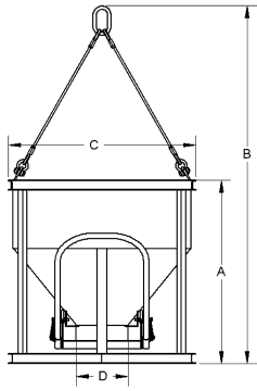 M and B Mag SSB-20 Standard Upright Steel Concrete Buckets