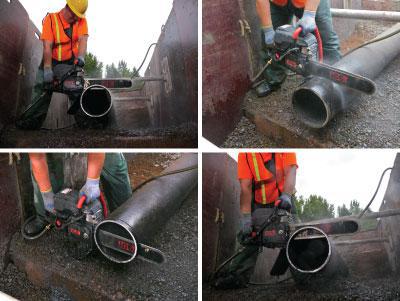 ICS Power Grit Hydraulic and Gas Concrete Chain Saws