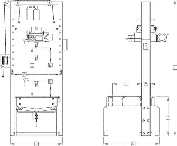 DAKE Movable Table Press